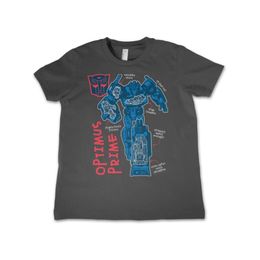 Shirt "Transformers Optimus Prime Kids Tee" in Grau | Gr.: 12