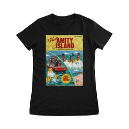 Shirt "JAWS Visit Amity Island Retro Girly Tee" in Schwarz | Gr.: L