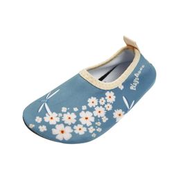 Playshoes Kinder Barfußschuh "Barfuß-Schuhe Blümchen" in Blau | Gr.: 20-21