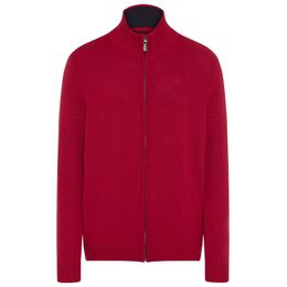 MAN'S WORLD Man's World Strickjacke in dunkelrot | Gr.: XXXL