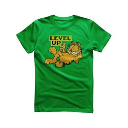T-Shirt "GARFIELD Level Up T-Shirt" in Grün | Gr.: XL
