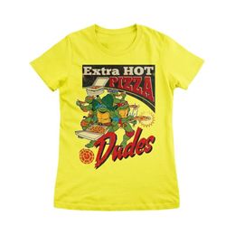 Teenage Mutant Ninja Turtles Shirt "Extra Hot Pizza Dudes Girly Tee" in Gelb | Gr.: XXL