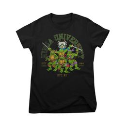 Teenage Mutant Ninja Turtles Shirt "Ninja University Girly Tee" in Schwarz | Gr.: XXL