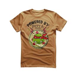 Teenage Mutant Ninja Turtles T-Shirt "Powered By Pizza T-Shirt" in Gold | Gr.: XXL
