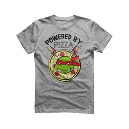 Teenage Mutant Ninja Turtles T-Shirt "Powered By Pizza T-Shirt" in Grau | Gr.: XXL