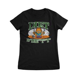 GARFIELD Shirt "Diet is "Die" With a "T" Girly Tee" in Schwarz | Gr.: XL