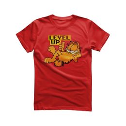 T-Shirt "GARFIELD Level Up T-Shirt" in Rot | Gr.: L
