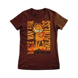 GARFIELD Shirt "Make Way For Greatness Girly Tee" in Braun | Gr.: M