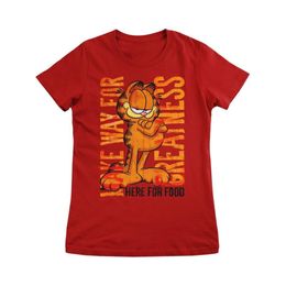GARFIELD Shirt "Make Way For Greatness Girly Tee" in Rot | Gr.: L