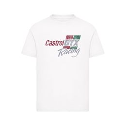 F4NT4STIC T-Shirt Castrol Vintage Distressed GTX Racing in weiß | Gr.: 122/128