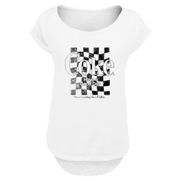 F4NT4STIC Long Cut T-Shirt Coca Cola Checker in wei&szlig; | Gr.: S