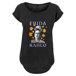 F4NT4STIC Long Cut T-Shirt Frida Kahlo Star Graphic in schwarz | Gr.: XL