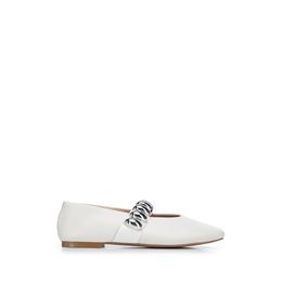 Wittchen Ballerinas Aus Naturleder Mit Glänzendem Riemen in White | Gr.: 35