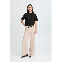 Ichi Kurzarm-Bluse IHLINNO Loose fit in Black | Gr.: 36