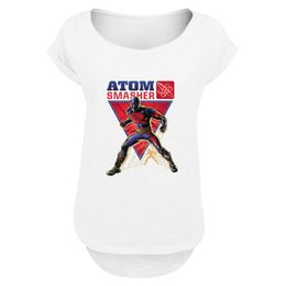 F4NT4STIC Long Cut T-Shirt Black Adam Atom Smasher in wei&szlig; | Gr.: S