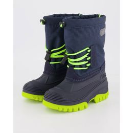 Winterboots CMP "KIDS AHTO WP SNOW BOOTS", Damen, Gr. 31, blau (navy, lime), Synthetik, Textil, Schuhe, Winterschuhe, Winterstiefel, Snowboots, wasserdicht