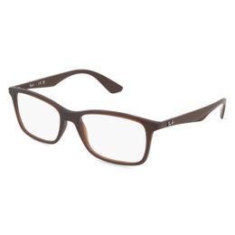 Ray-Ban RX7047 Brille Herren | Fassung: Vollrand, Quadratisch, Braun Transparent