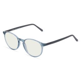 Blaulichtfilterbrille Fielmann JIL 005 BL | Unisex | Fassung: Panto Blau Transparent