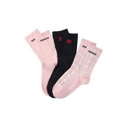 Freizeitsocken HUGO UNDERWEAR "4PQS GIFT CHECK C", Herren, Gr. 36-42, bunt, Materialmix, gemustert, normal, Socken, mit Label