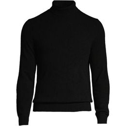 LANDS' END Kaschmir-Rollkragenpullover, Herren,  Schwarz, Kaschmir, by Lands' End