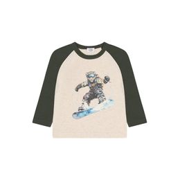HUST & CLAIRE Hust & Claire Shirt 'Anton Snowleopard' Jungen Gr&ouml;&szlig;e 92 creme / marine / hellblau / dunkelgr&uuml;n