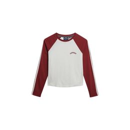 Superdry Shirt 'Essential' female Red, White size 36