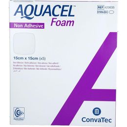 Aquacel Foam nicht adhäsiv 15x15 cm Verband 5 St