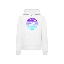 F4NT4STIC Sweatshirt 'Retro Alien Weltraum Sonnenuntergang' Jungen Gr&ouml;&szlig;e 158/164 blau / hellblau / lila / helllila / offwhite