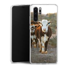 DeinDesign Huawei P30 Pro Handy Silikon Hülle Case transparent Handyhülle Calf Cow Farmer Silikon Case