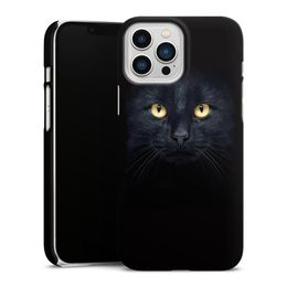 DeinDesign iPhone 13 Pro Max Handy Premium Case Smartphone Handyh&uuml;lle Schutzh&uuml;lle matt Eye Cat Black Premium Case