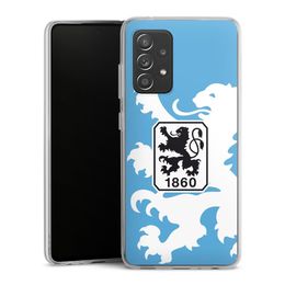 DeinDesign Galaxy A52s 5G Handy Silikon H&uuml;lle Case transparent Handyh&uuml;lle Tsv 1860 M&uuml;nchen Official Licensed Product Coat Of Arms Silikon Case