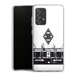 DeinDesign Galaxy A52s 5G Handy Silikon H&uuml;lle Case transparent Handyh&uuml;lle Die Fohlen Stadium Borussia M&ouml;nchengladbach Silikon Case