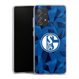 DeinDesign Galaxy A52s 5G Handy Silikon H&uuml;lle Case transparent Handyh&uuml;lle Muster Camouflage Fc Schalke 04 Silikon Case