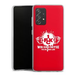 DeinDesign Galaxy A52s 5G Handy Silikon H&uuml;lle Case transparent Handyh&uuml;lle Spruch 1. Fc Kaiserslautern Official Licensed Product Silikon Case