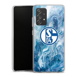 DeinDesign Galaxy A52s 5G Handy Silikon H&uuml;lle Case transparent Handyh&uuml;lle Merchandise Fc Schalke 04 Logo Silikon Case