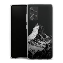 DeinDesign Galaxy A52s 5G Handy Silikon H&uuml;lle Case transparent Handyh&uuml;lle Snow Mountain Top Mountain Silikon Case