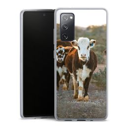 DeinDesign Galaxy S20 FE Handy Silikon H&uuml;lle Case transparent Handyh&uuml;lle Farmer Calf Cow Silikon Case