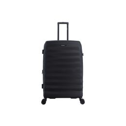 Koffer Saxoline "Flow", Gr. B/H/T: 46cm x 66cm x 26cm, schwarz, Koffer, aus robustem ABS/PC-Material