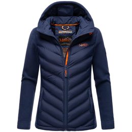 Outdoorjacke Marikoo "Mount Haruna", Damen, Gr. S, blau (navy), Obermaterial: 100% Polyester; Innenseite: 100% Polyester; Futter: 100% Polyester; Wattierung: 100% Polyester, Jacken Outdoorjacke, mit hoch schlie&szlig;endem Kragen