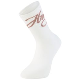 Socken HUGO UNDERWEAR, Damen, Gr. 36-42, weiß 100, Baumwollmischung, normal, Socken, mit schimmerden Logo