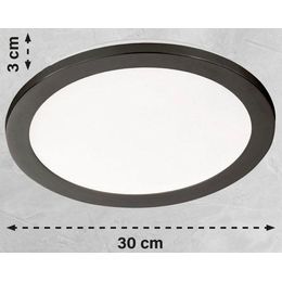 Schöner Wohnen Kollektion Deckenleuchte "Flat", beige (sandschwarz), 1, Ø 30cm H: 3cm, 1 Stk., SCHÖNER WOHNEN-KOLLEKTION, Leuchten, 1x LED 15 Watt, 3000 Kelvin, 2100 Lumen,dimmbar