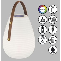 Schöner Wohnen Kollektion Außen-Tischleuchte "Bell", weiß, 1, Ø 27cm H: 46cm, 1 Stk., SCHÖNER WOHNEN-KOLLEKTION, Leuchten, LED 2 W+0,6 W RGB,mobiles Licht immer und überall dabei,dimmbar,RGB