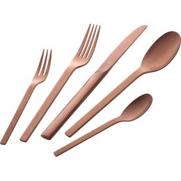 Besteck-Set Zwilling "Minimale mattiert", silber (silberfarben), 68 Stk., Edelstahl 18/10, Essbesteck-Sets, 18/10 Edelstahl, Rostfrei, für bis zu 12 Personen, Rosa