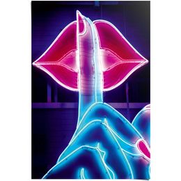 Poster Reinders "Neon Lips", bunt (farbe bild(er): mehrfarbig), B:61cm H:91,5cm, Papier, Bilder, Poster