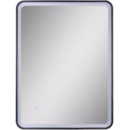 Paco Home Wandleuchte "MAGGIE", schwarz, H: 4cm, Leuchten, Beleuchteter Spiegel LED Backlight Touch- Schwarz Rechteckig, LED Badleuchte Spiegel mit Beleuchtung