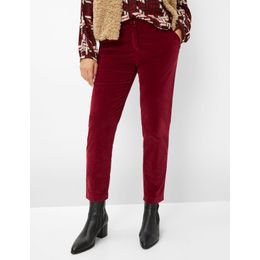 Cordhose Brax "Style MARON S", Damen, Gr. 36K18, Kurzgrößen, dunkelviolett, Web, 74% Baumwolle, 25% Viskose, 1% Elasthan, Hosen