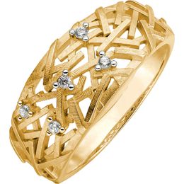 CR&Eacute;ATION L Damen Ring Gelbgold 375 Gr&ouml;&szlig;e 16