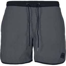 Urban Classics Retro Swimshorts Badeshort charcoal in XXL TB2050 black/darkshadow