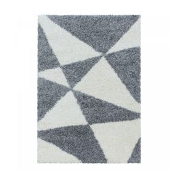 Ayyildiz Stilvoller Hochflor Teppich, Modernes geometrisches Design, weicher Shaggy