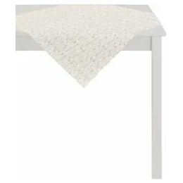 Mitteldecke Apelt "3006 Christmas Elegance, Weihnachtsdeko, Weihnachten", beige (silberfarben, creme), B:84cm L:84cm, Polyester, Tischdecken